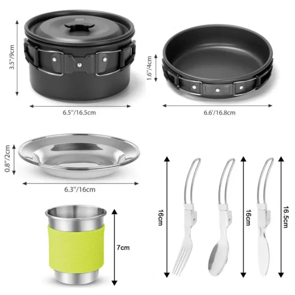 Portable Cooking Utensils Set for two persons - Go To Outdoors